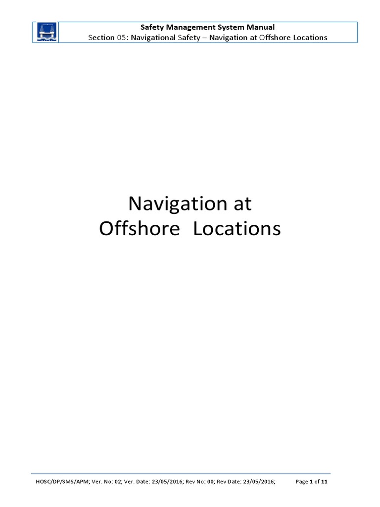 5 Navigation at Offshore Locations PDF | PDF | Safety | Navigation