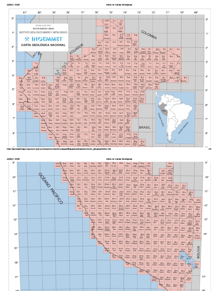 Comprehensive index of Peru's geological maps | PDF