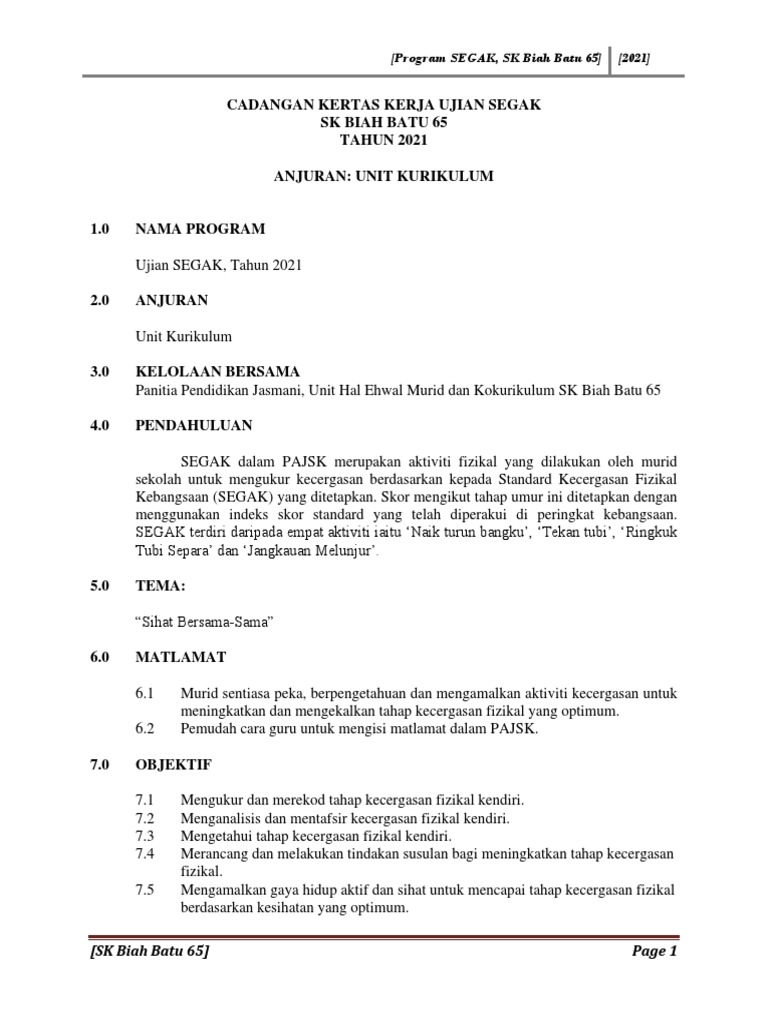 Paperwork Segak SK BBT65 PDF | PDF