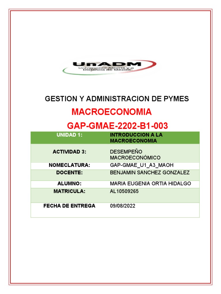 Gap-Gmae U1 A3 Maoh | PDF | Finanzas y dinero
