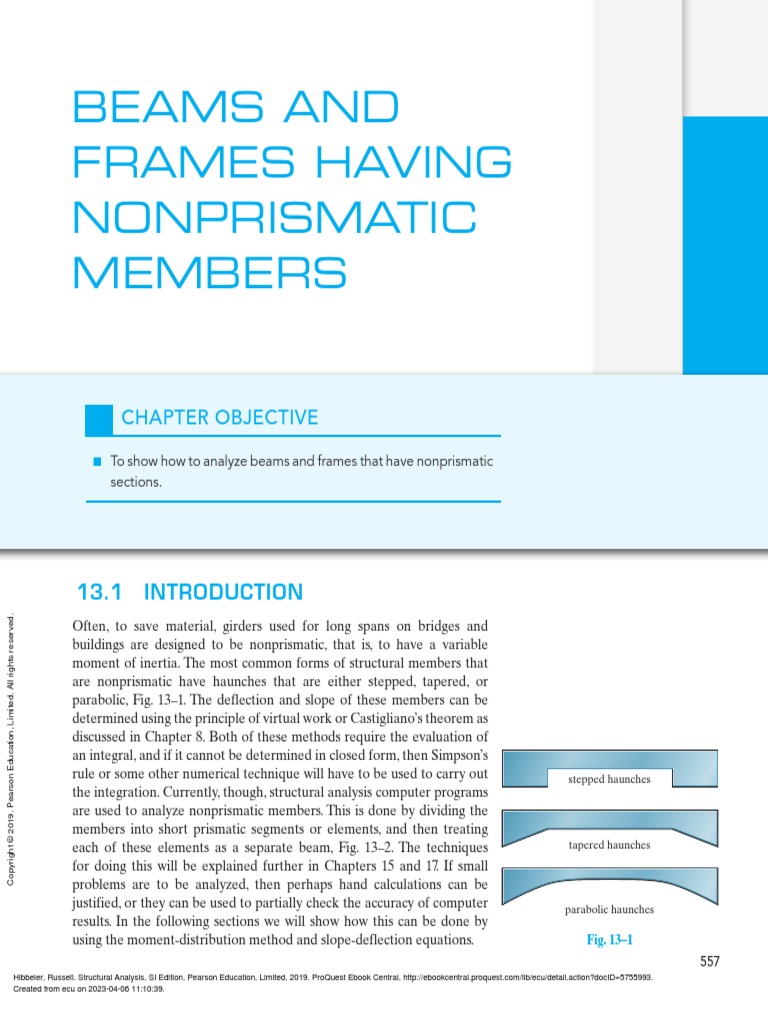 Structural Analysis SI Edition - (13 Beams and Frames Having ...