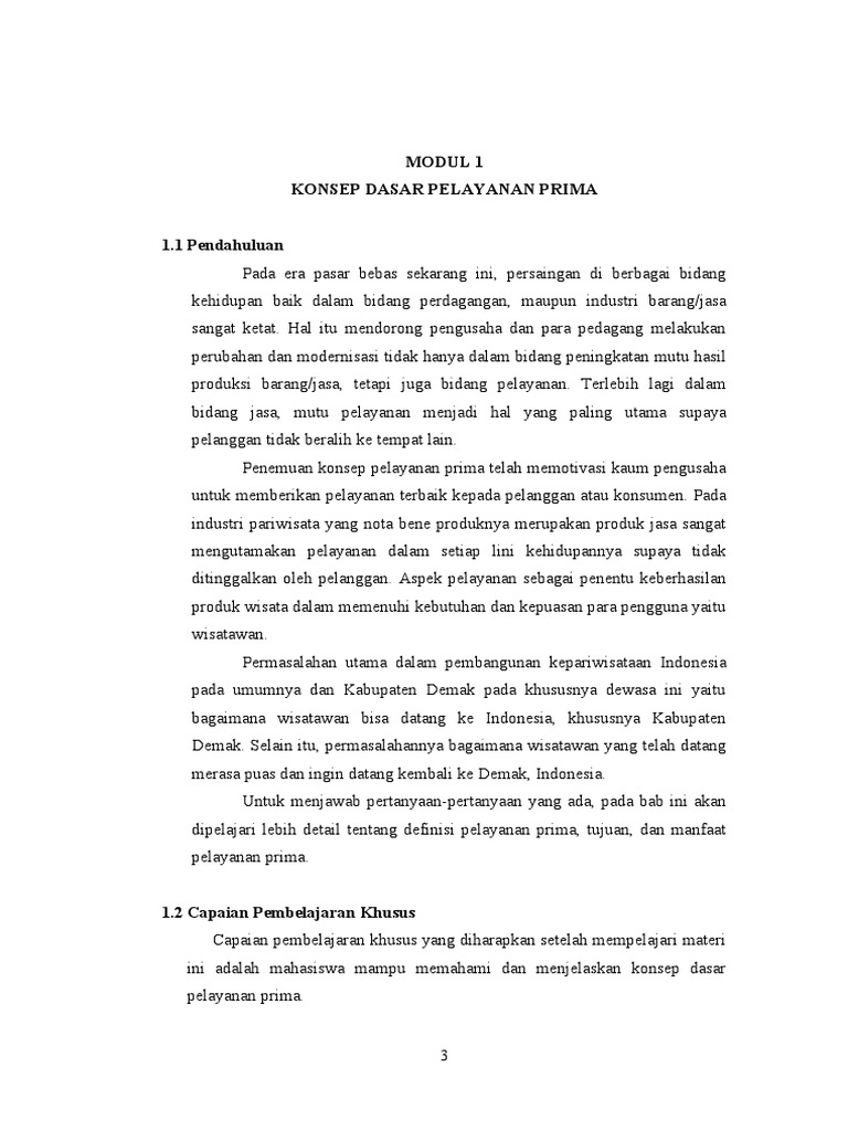 Modul 1 Pelayanan Prima | PDF