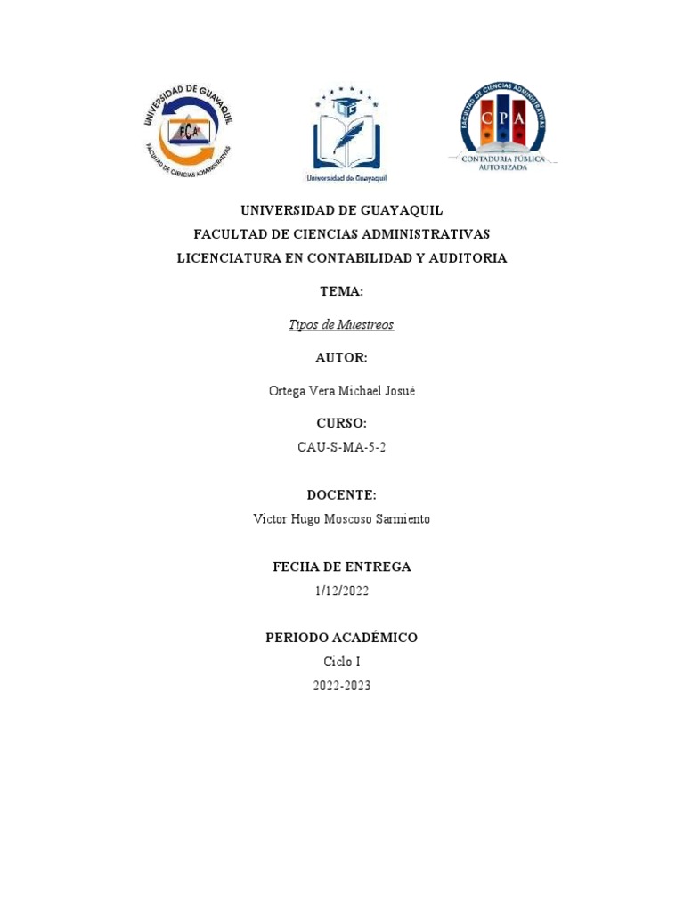 Tipos de Muestreos en Investigación | PDF