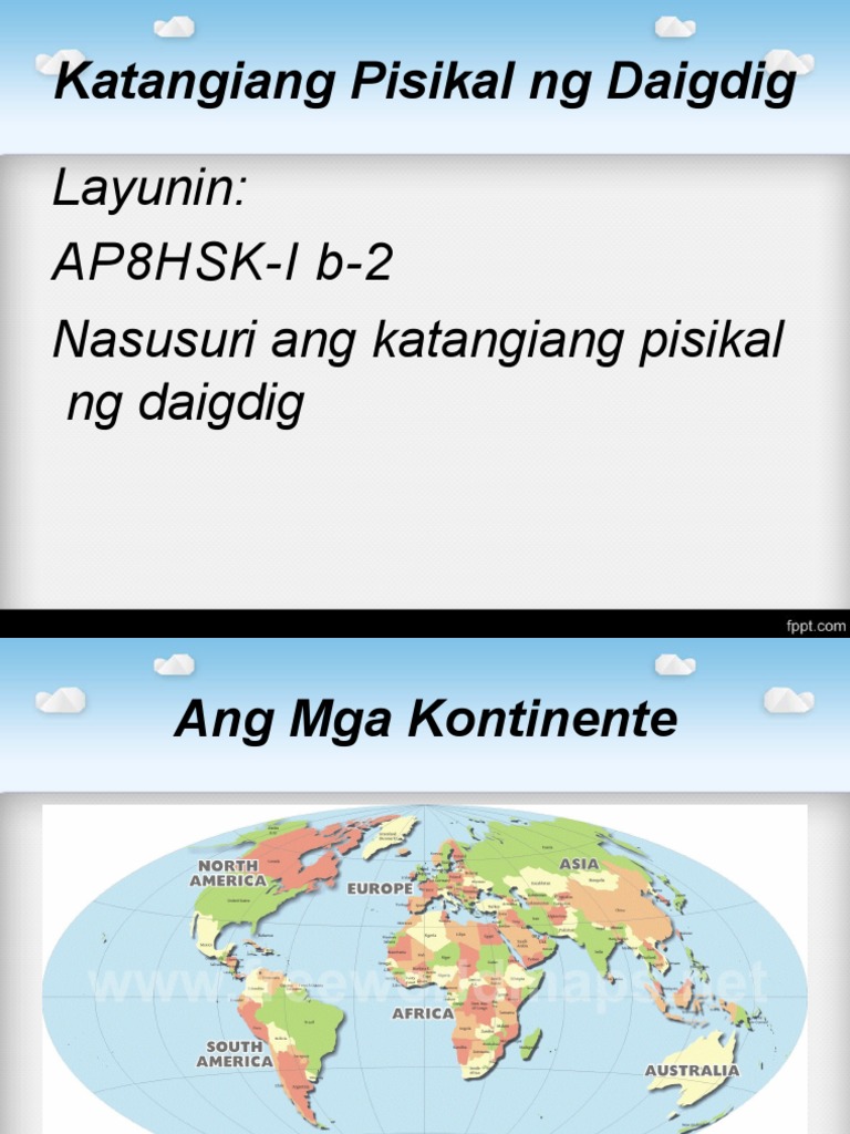 Ang Mga Kontinente | PDF