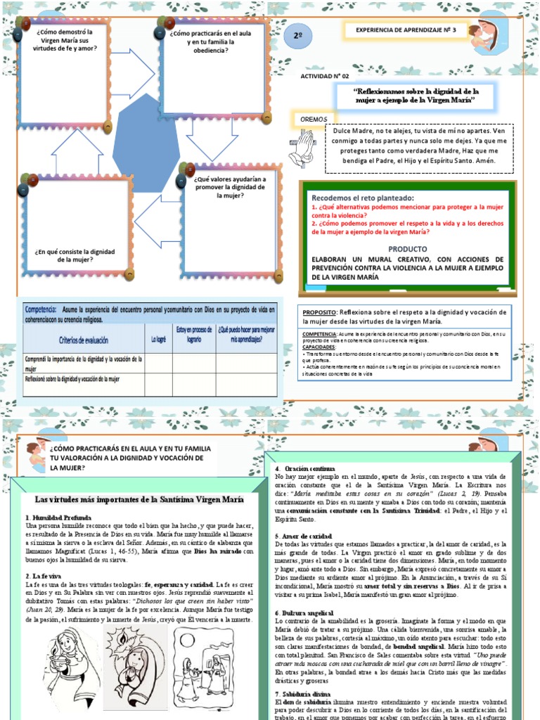 Virtudes de María: Respeto y Dignidad | PDF