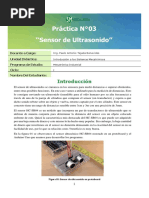 Informe de Sensor Ultrasonico | PDF | Sonido | Arduino