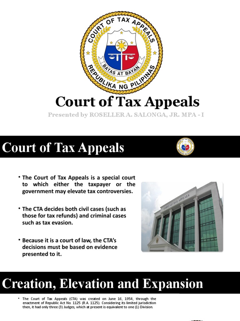 Court of Tax Appeals | PDF | Finance & Money Management