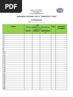 Templates For Barangay Assembly | PDF