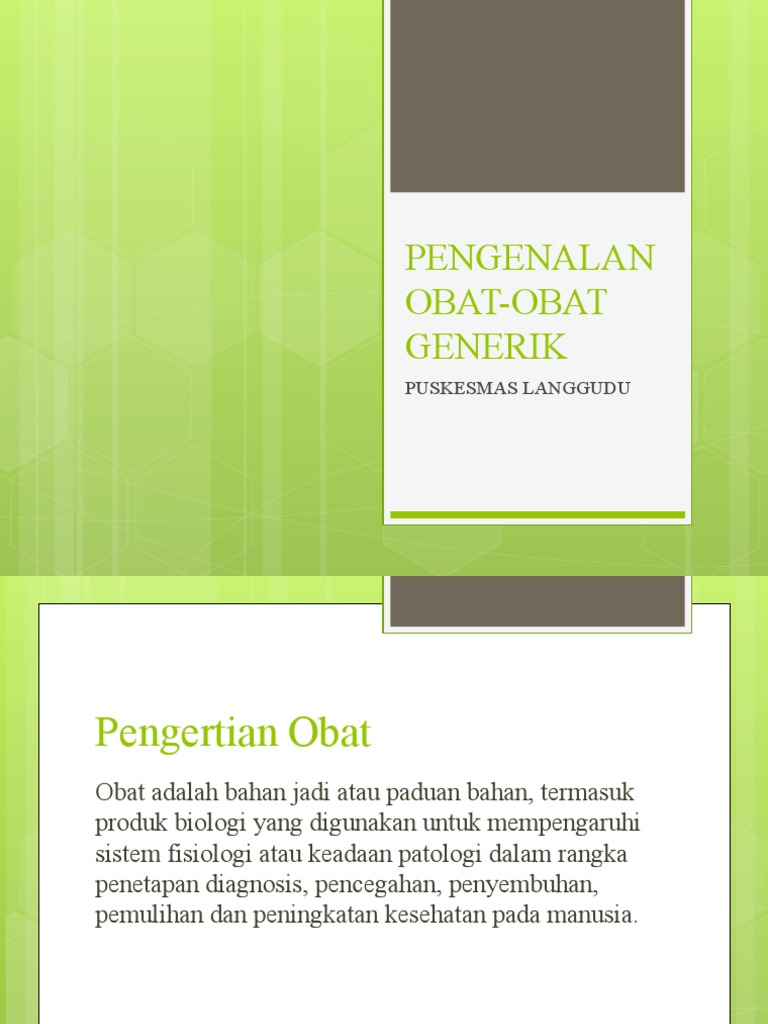 OBAT GENERIK | PDF