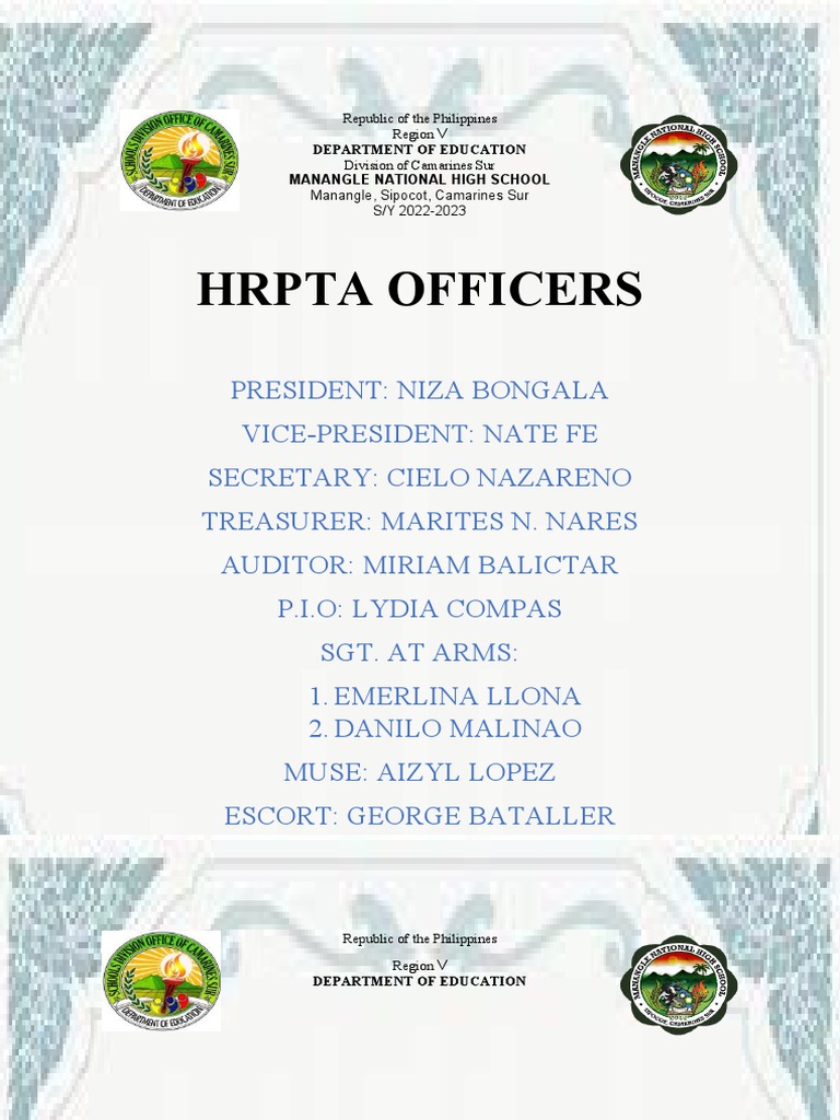 Hrpta Officers | PDF
