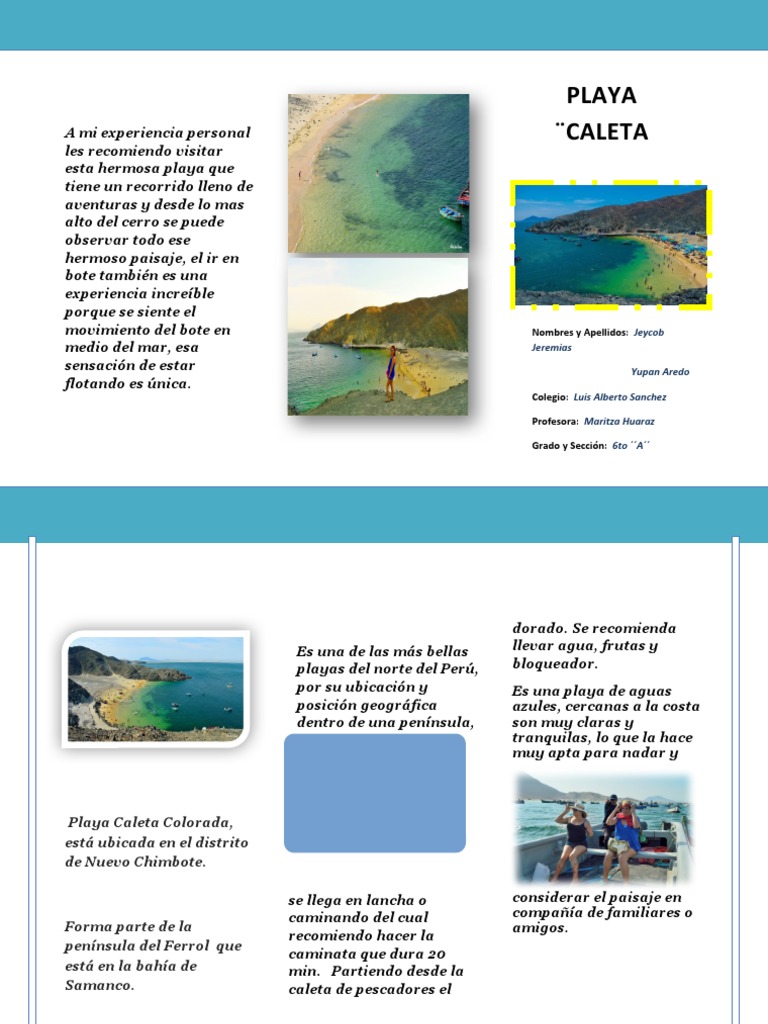 Triptico Playa Caleta Colorada | PDF