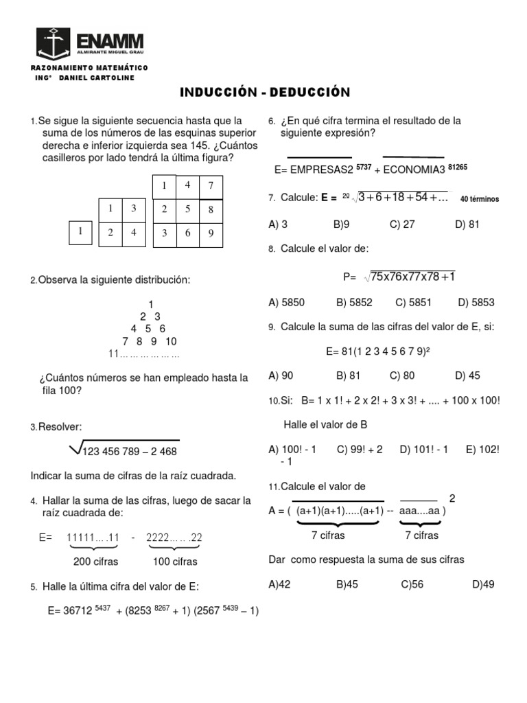 5 RM Induccion Clase Tarea PDF | PDF