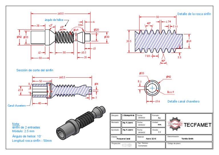 Tornillo Helicoidal PDF | PDF