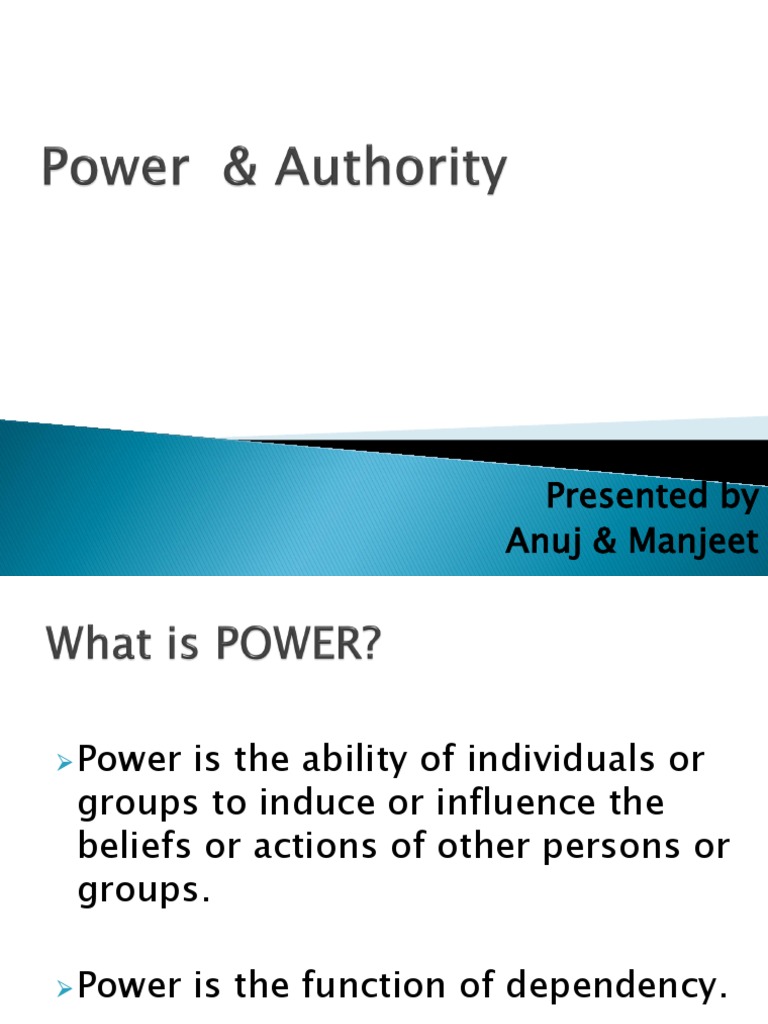 Power and Authority in Organizations | PDF | Power (Social And ...