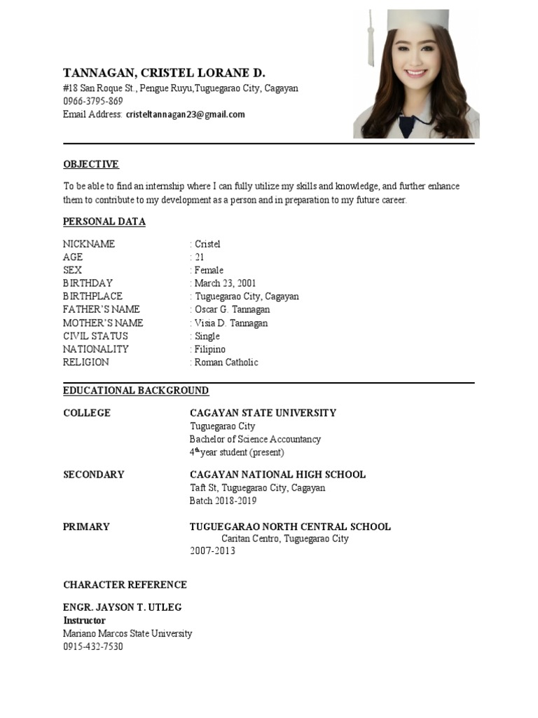 Ojt Resume Mmsu | PDF