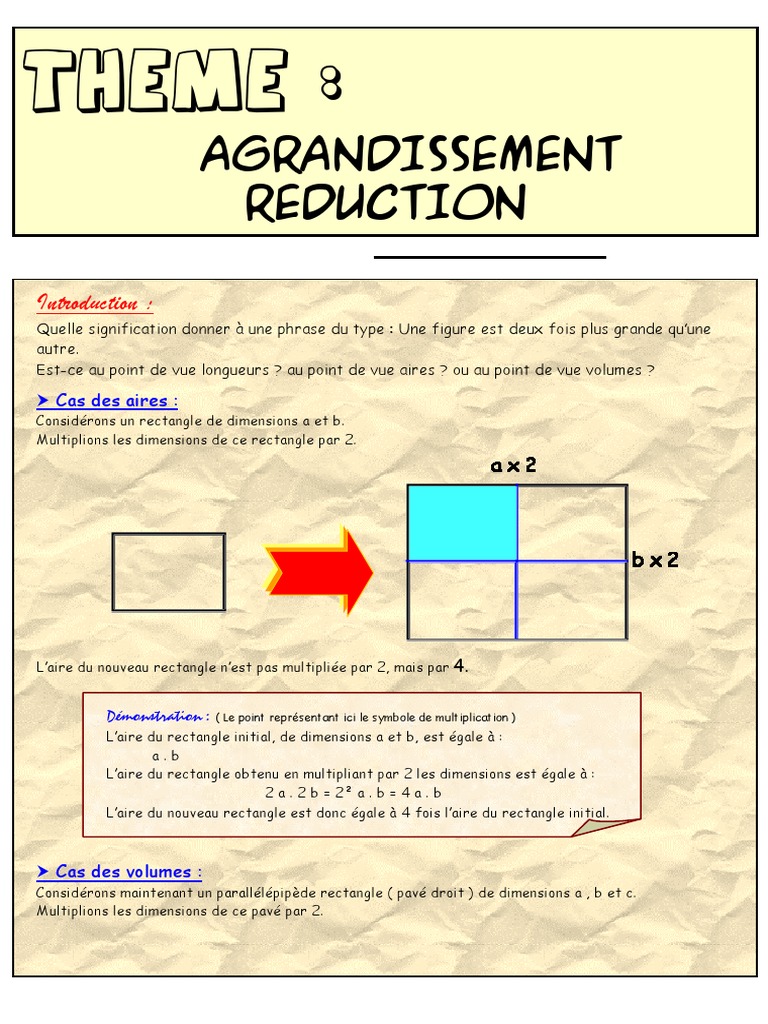Agrandissement et Réduction en Mathématiques | PDF