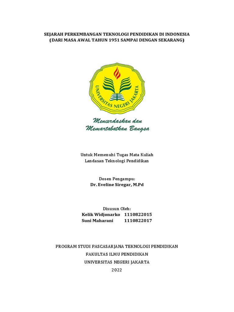 Sejarah Teknologi Pendidikan Indonesia | PDF
