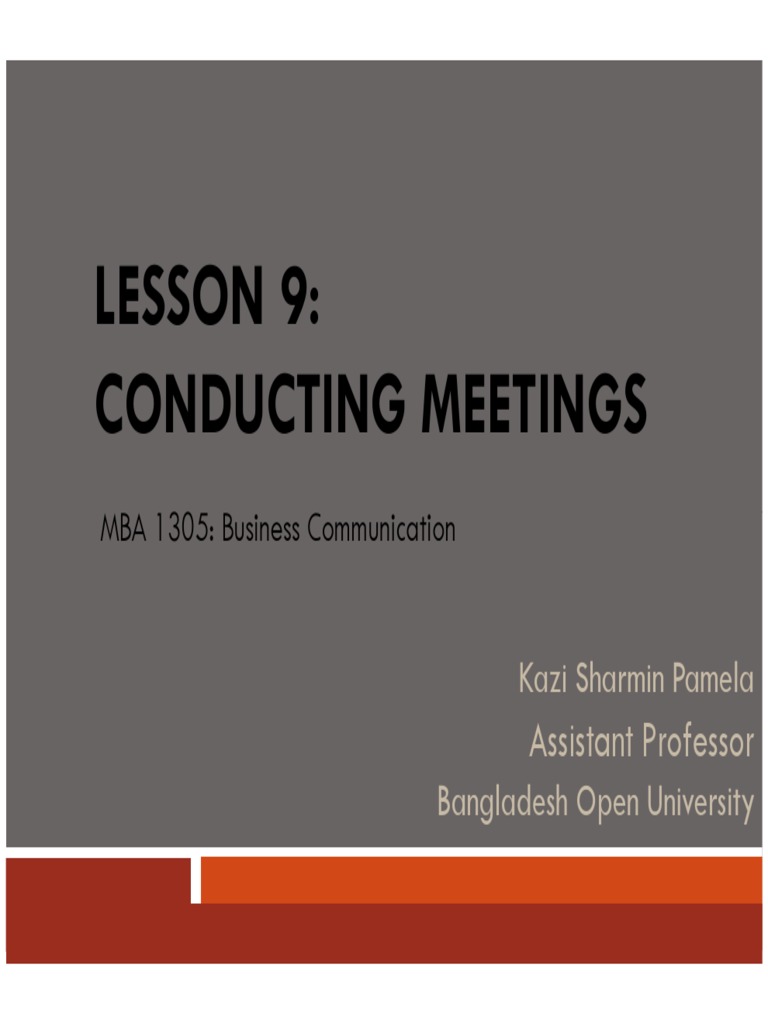 Effective Meeting Conduct Guidelines | PDF | Business