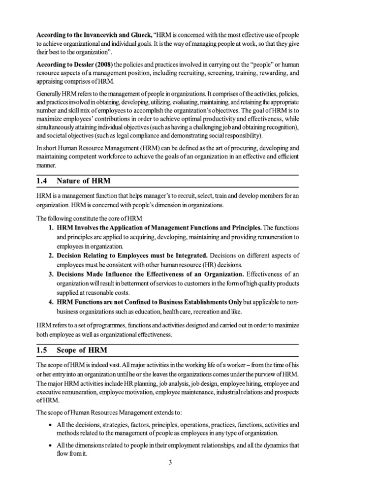 Scope of HRM PDF | PDF