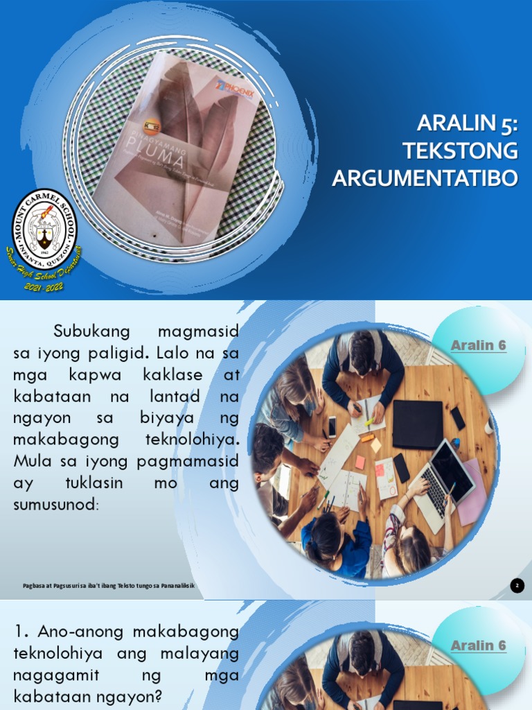 Tekstong Argumentatibo.pptx.pdf | PDF