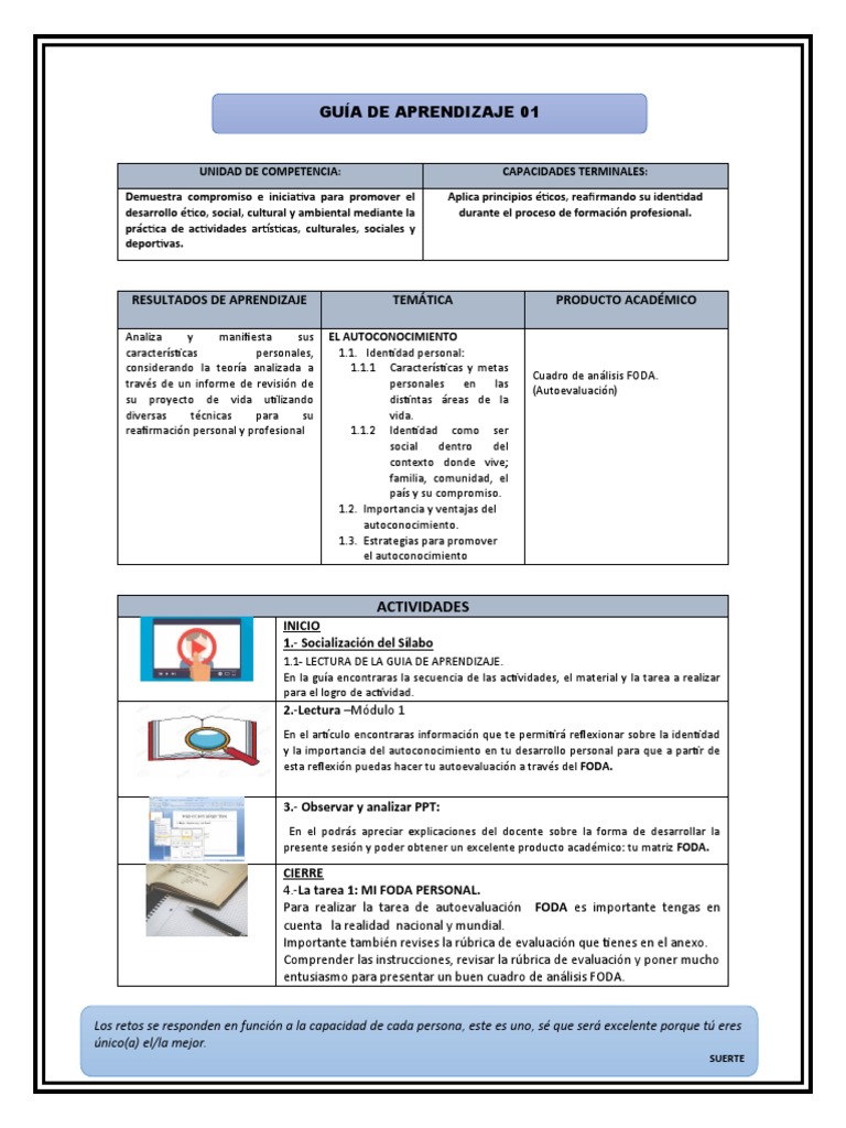 Guía de Aprendizaje 01 | PDF