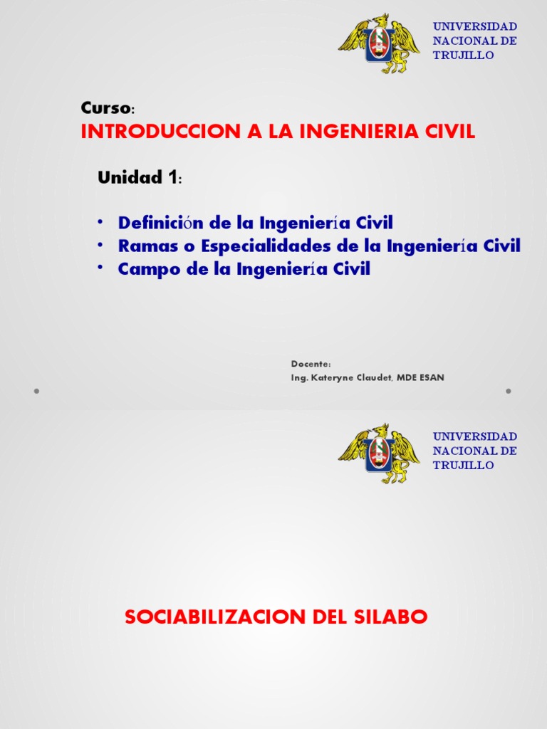 Unidad 1 - Clase 1 - Introducc Ing Civil | PDF