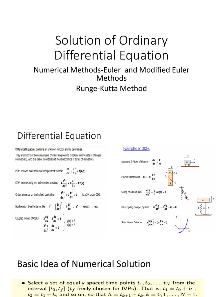 DE Numerical PDF | PDF | Ordinary Differential Equation | Numerical Analysis