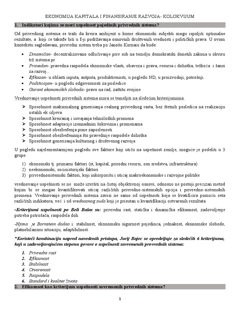 Ekonomija Kapitalal Skripta | PDF