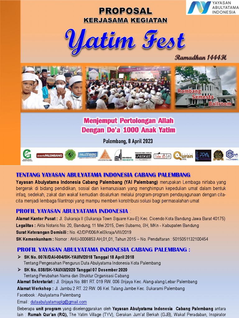 PROPOSAL YATIM FEST 8-Apil-2023 | PDF