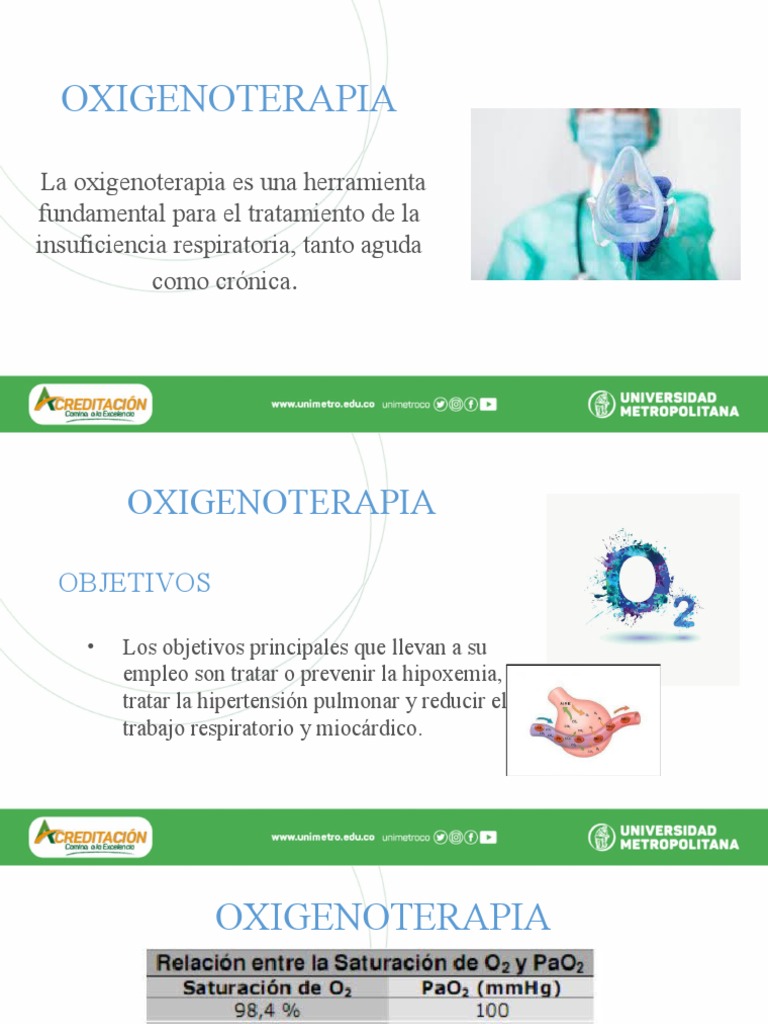 OXIGENOTERAPIA | PDF | Hipoxia (médica) | Oxígeno