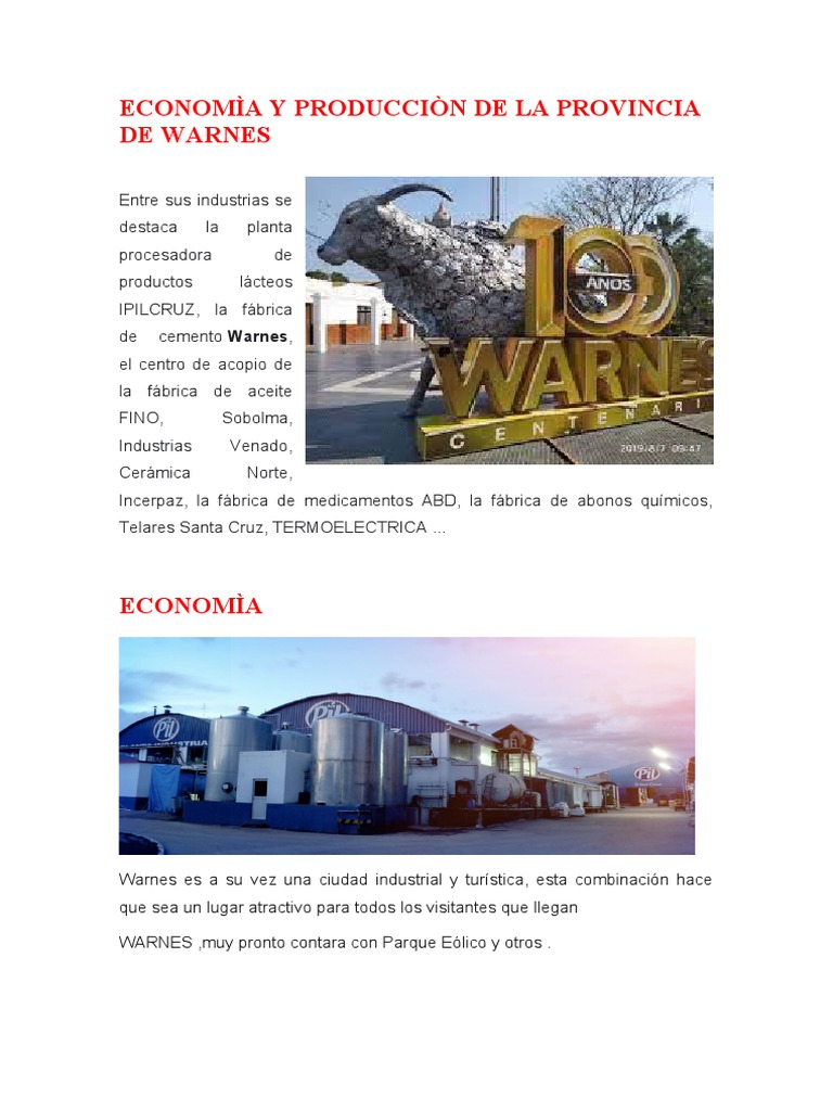 Qué Se Produce en Warnes | PDF