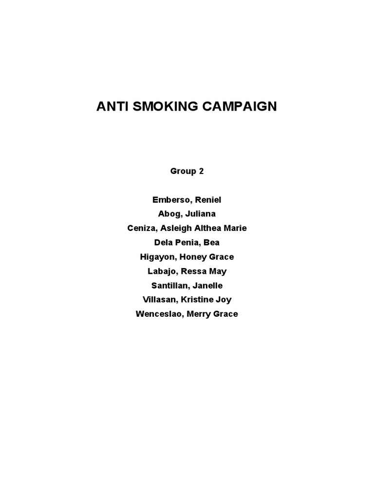 Anti Smoking Campaign | PDF