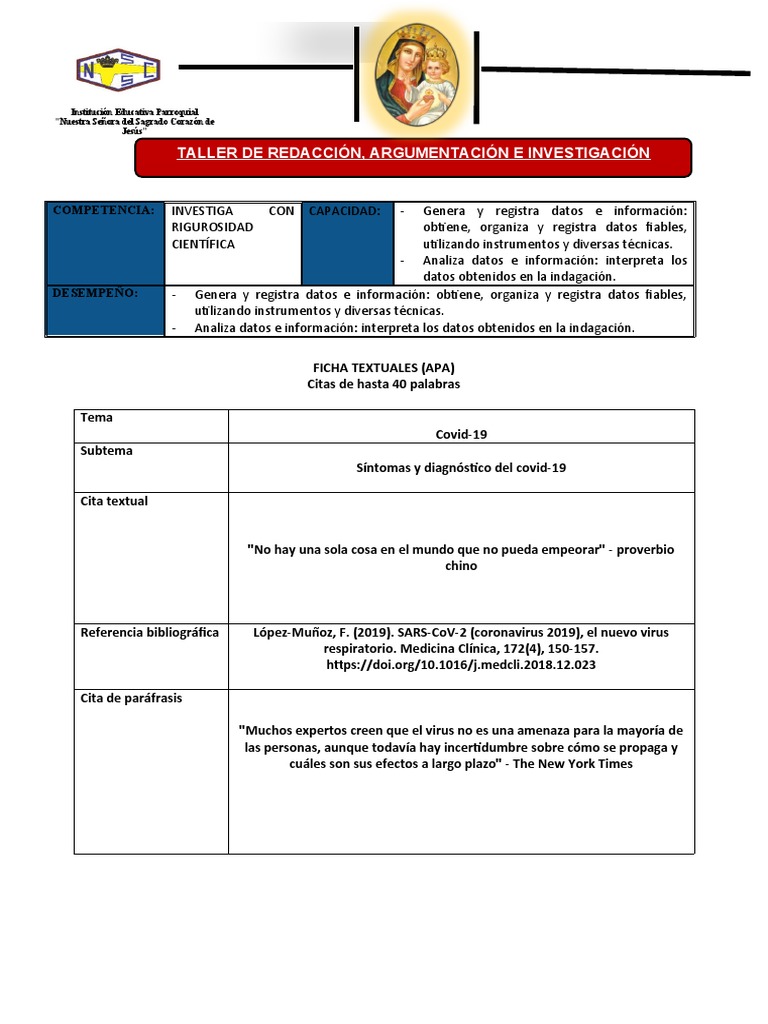 Fichas Textuales 3ero | PDF