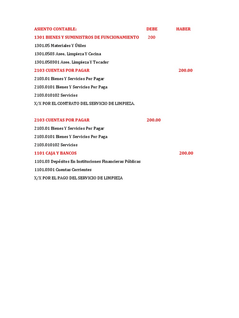 Asiento Contable | PDF | Finanzas y dinero | Derecho