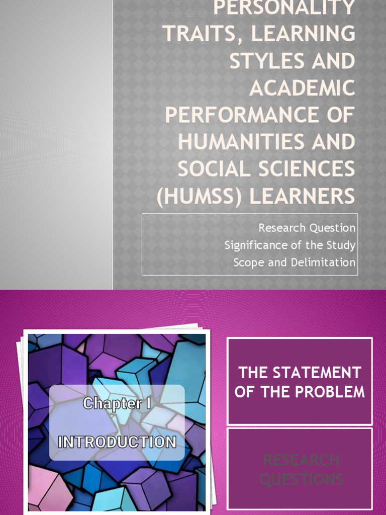Personalities and Learning Styles of Humanities and social.pptx | PDF