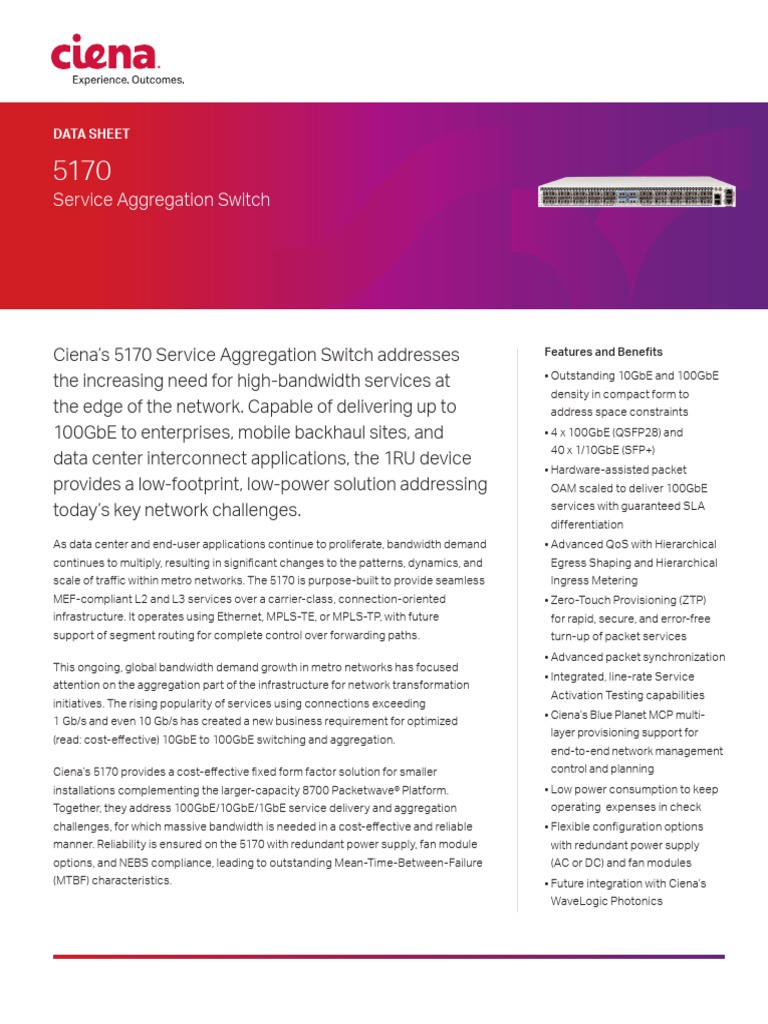 5170 Service Aggregation Switch DS PDF | PDF