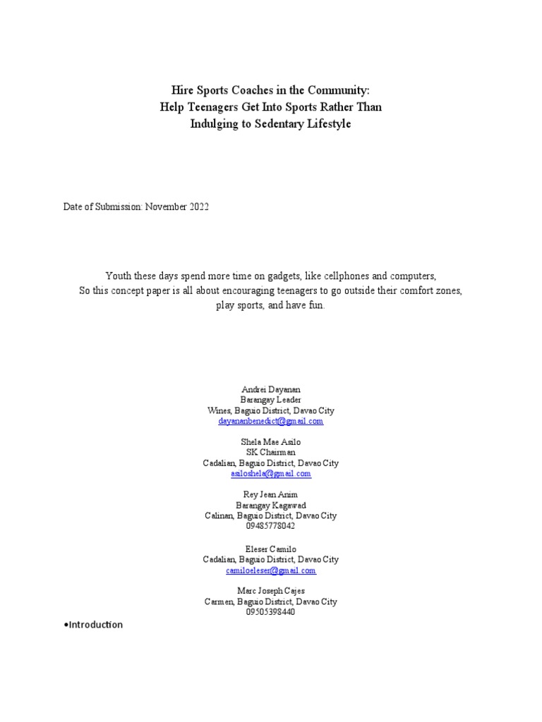 Concept Paper English.docx | PDF