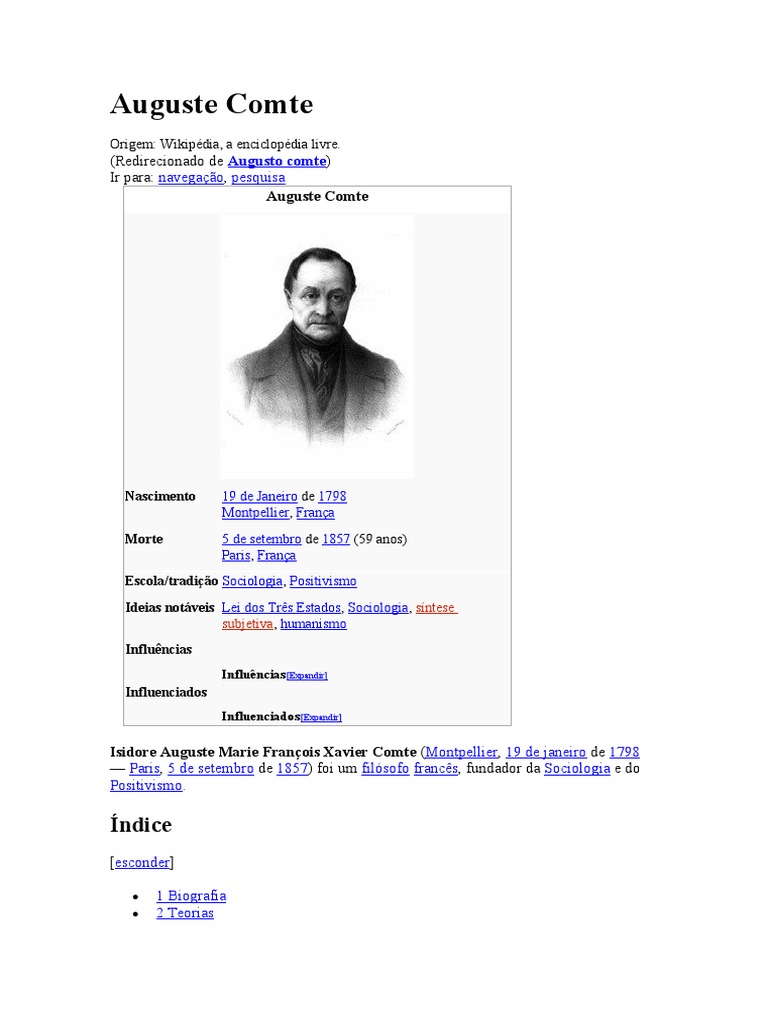 Auguste Comte | PDF