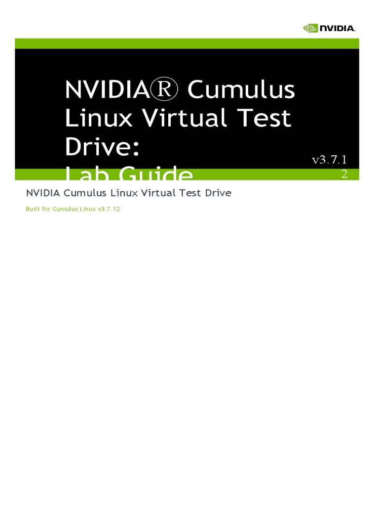 NVIDIA Cumulus Linux Test Drive - Lab Guide For Attendees - July 2020 ...