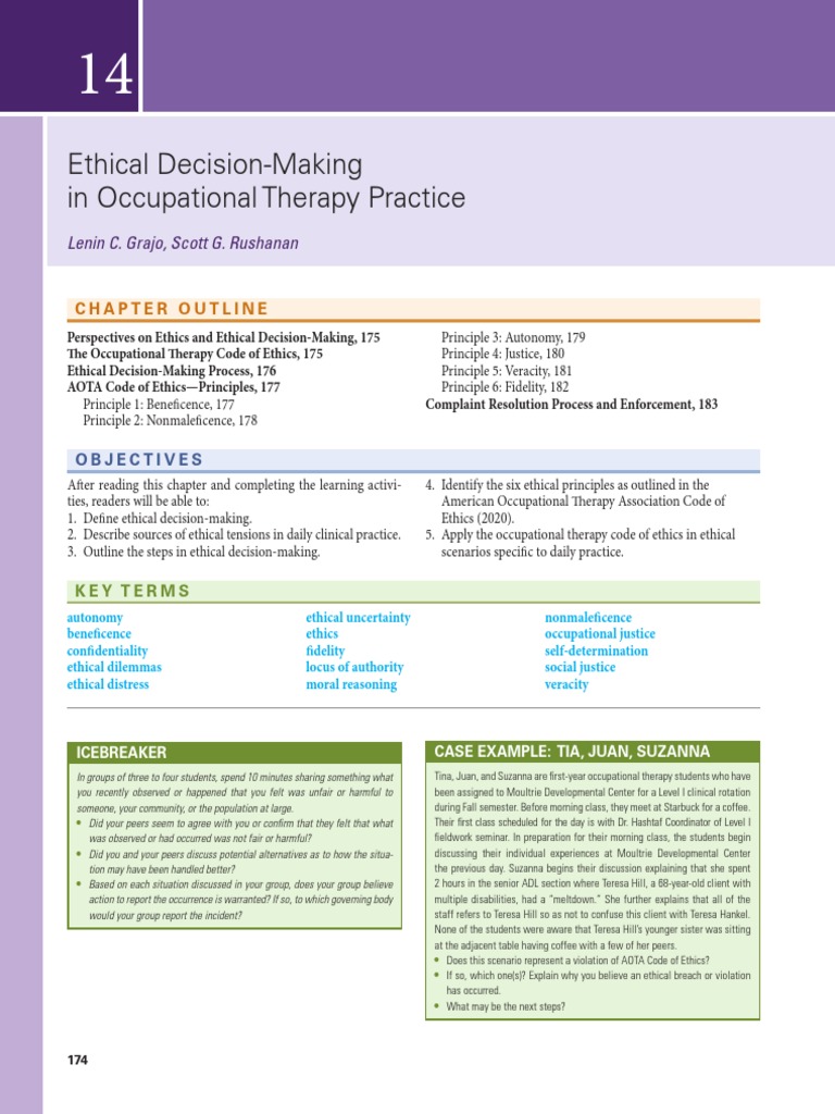 Ethical Decision Making in OT | PDF