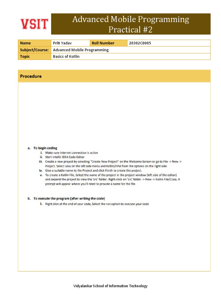 AMP Worksheet - Practical - 2 | PDF