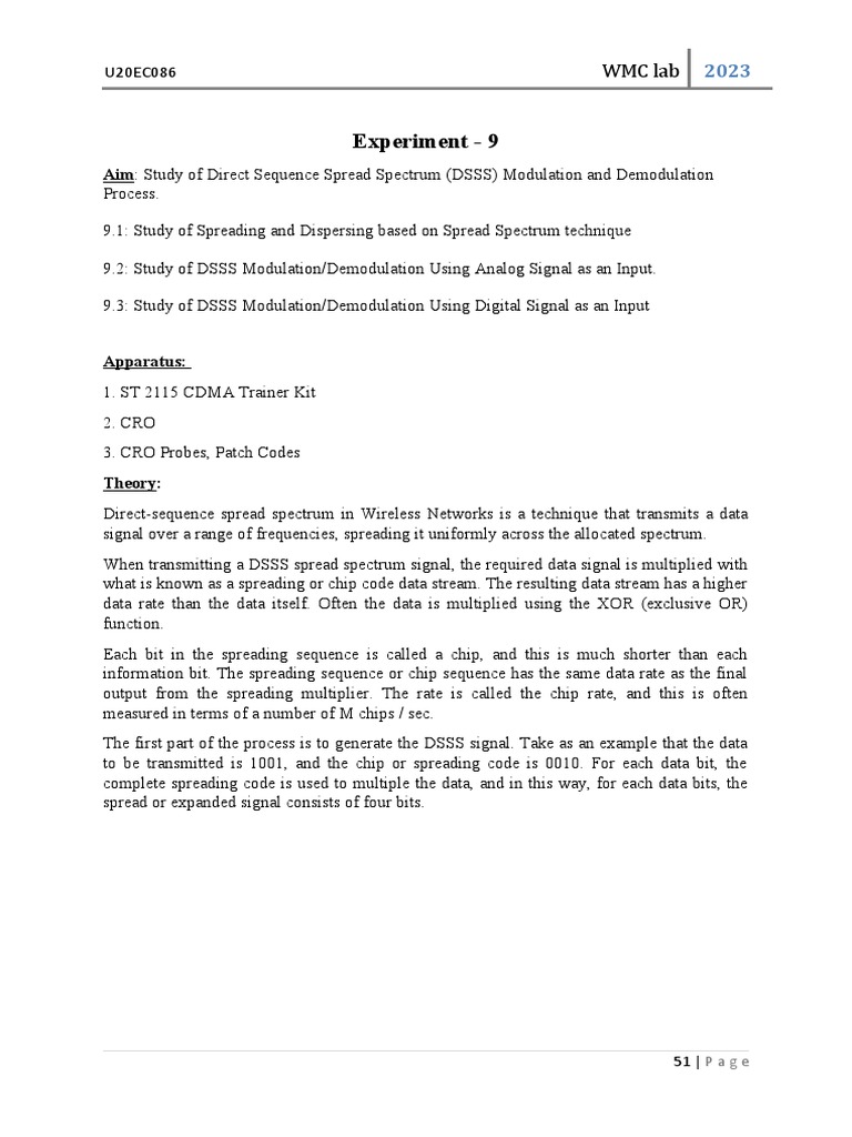 U20EC086 WMC Lab-9 | PDF | Technology & Engineering