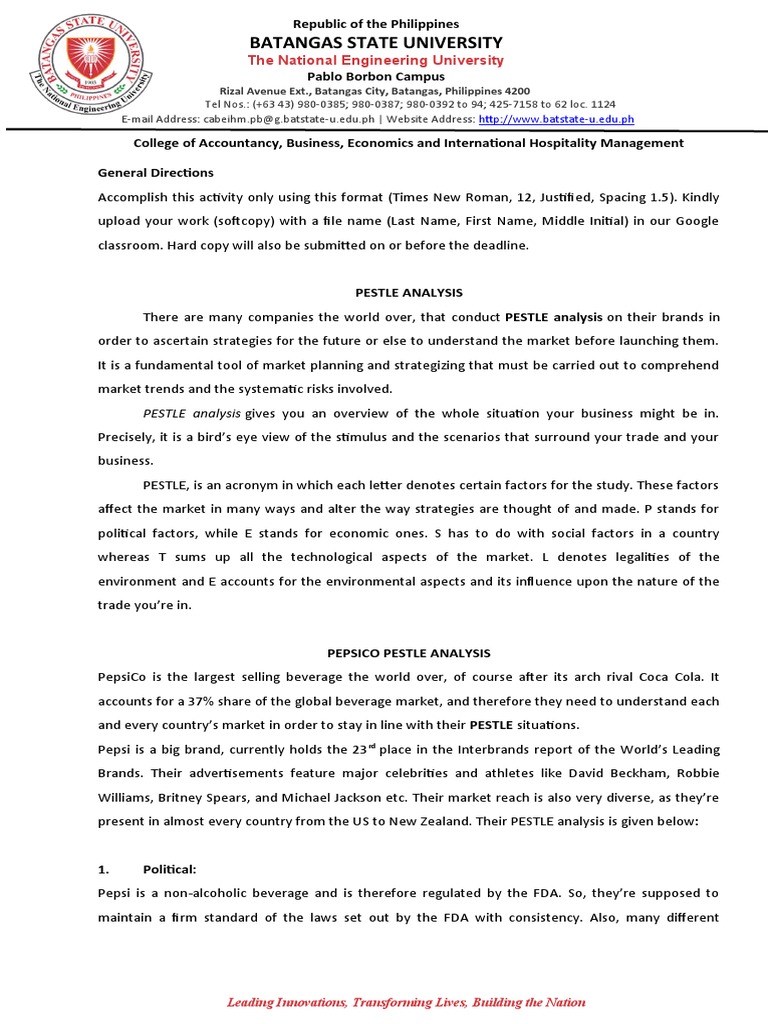 Pestle Analysis - Odt | PDF