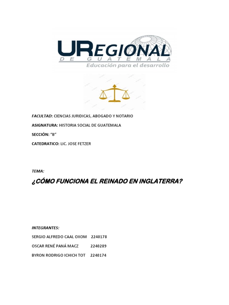 CÓMO FUNCIONA EL REINADO EN INGLATERRA.pdf | PDF