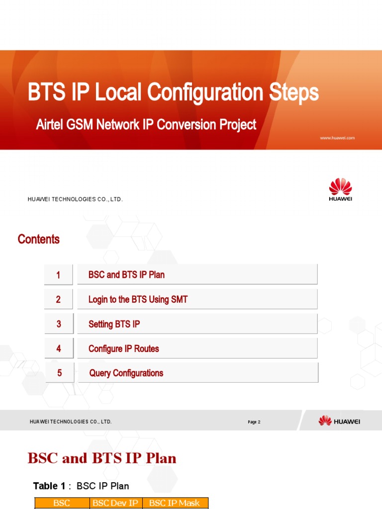 BTS IP Local Configuration Guide V3.0 | PDF