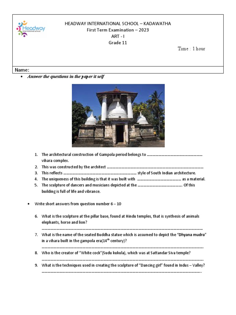 Grade 11 art English medium.pdf | PDF