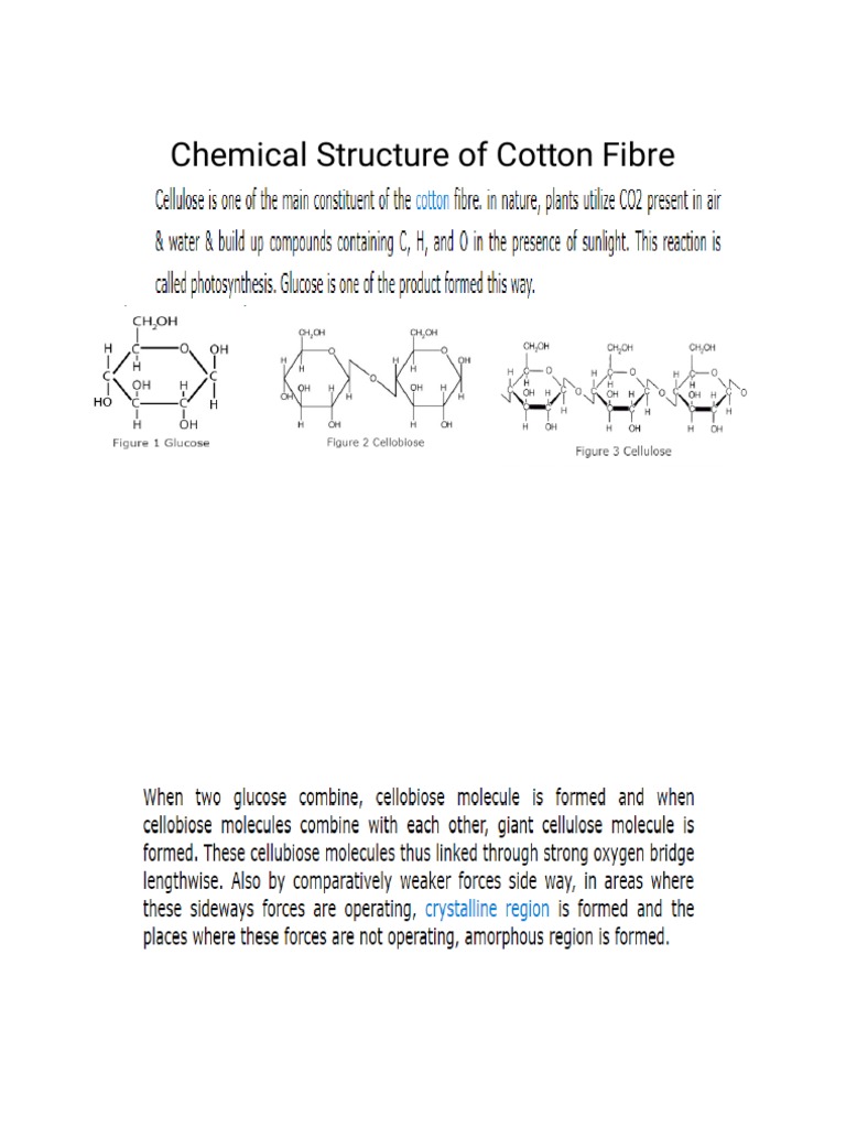 Chemical Structure of Cotton Fibre | Download Free PDF | Polymers ...