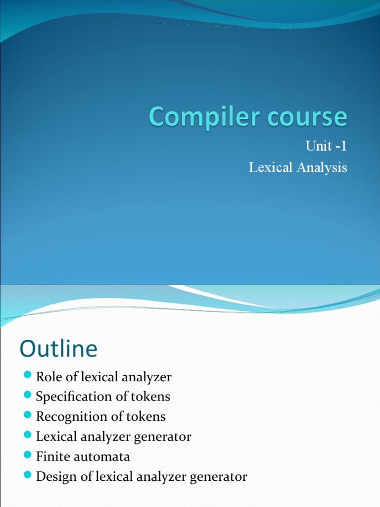 Chapter 3 - Lexical Analysis | PDF
