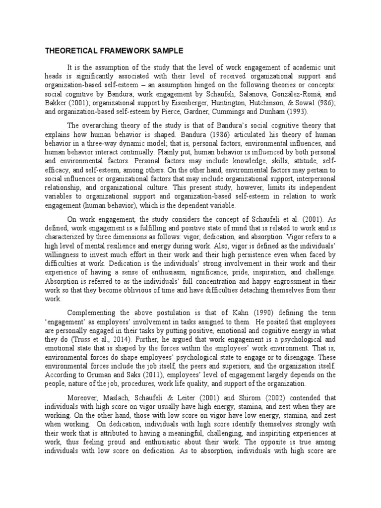 Sample Theoretical Framework | PDF | Self-Improvement