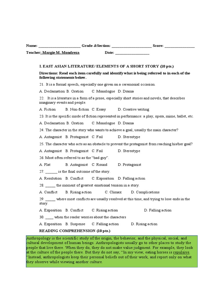 GR.8 #2 | PDF | Language Arts & Discipline | General Fiction